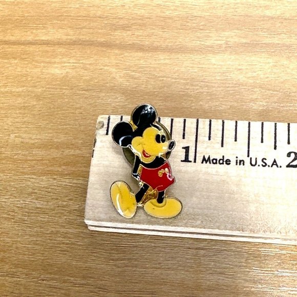 Disney | Toys | Vintage Mickey Mouse Standing Metal Lapel Pin Hand ...